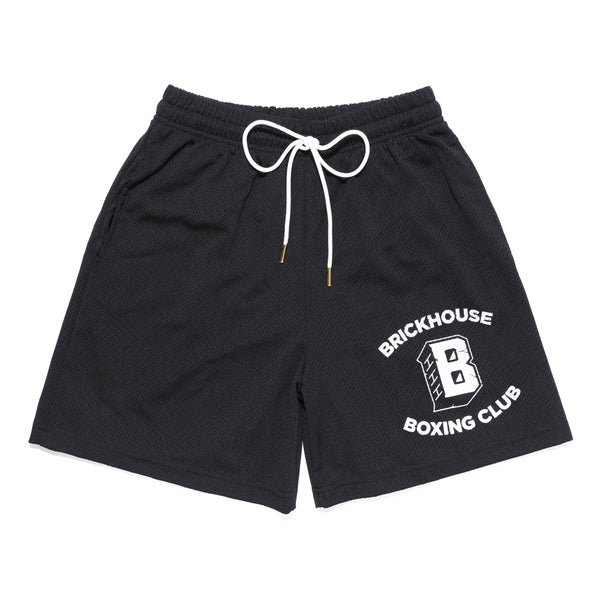 CLASSIC "B" BRICKHOUSE BOXING CLUB MESH SHORTS – BLACK – Brickhouse ...