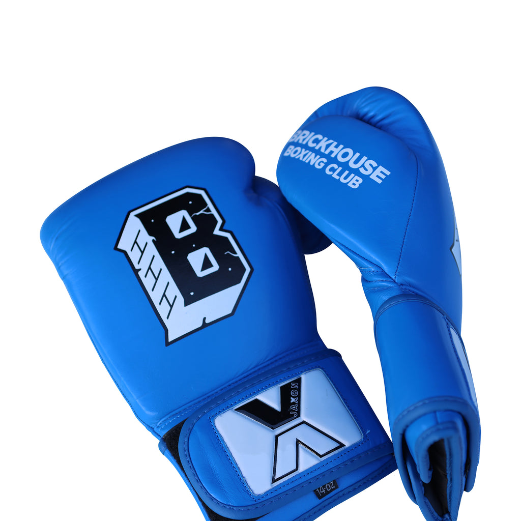OFFICIAL BRICKHOUSE BOXING CLUB JAXON BOXING GLOVES (BLUE - 14 OUNCES ...